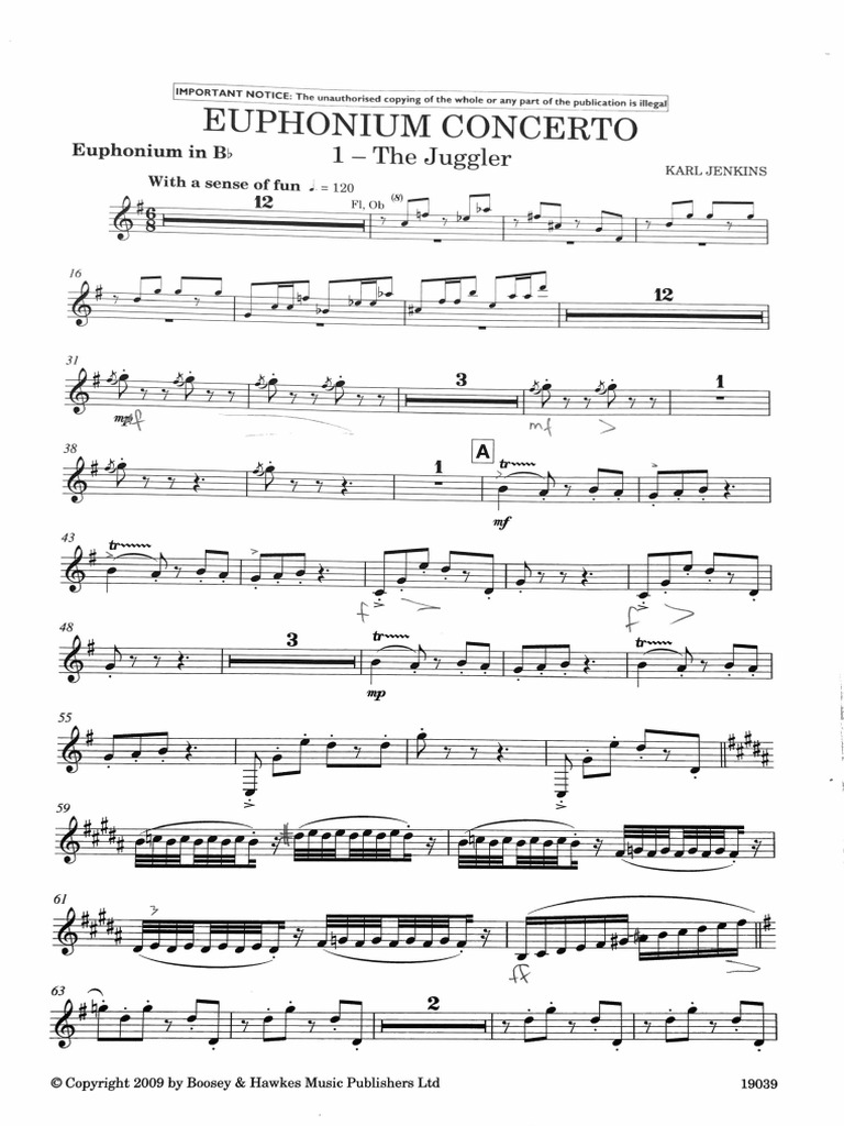 Karl Jenkins - Euphonium Concerto (TB) | PDF