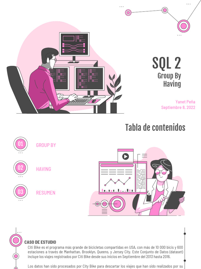 SQL - Group by y Having - by Yanet Peña | PDF | SQL | Ingeniería de software