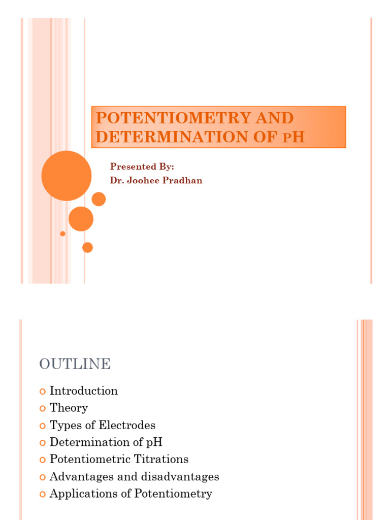 860 - Potentiometry and Determination of PH - PDF | PDF | Ph | Electrochemistry