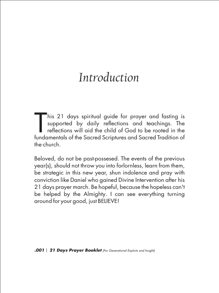 Book 21 Days Prayer | PDF | Prayer | Jesus