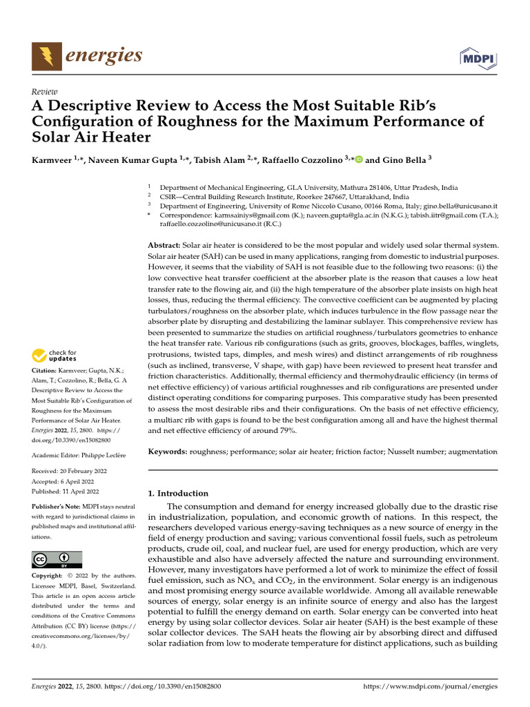 A Descriptive Review To Access The Most Suitable Rib's Configuration of ...