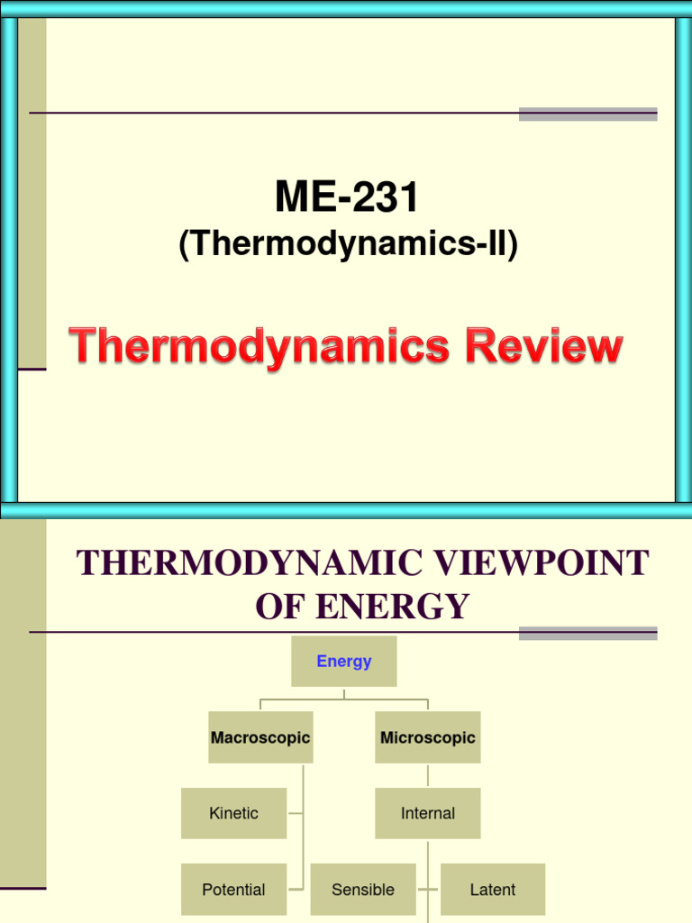 Thermodynamics Review | PDF | Gases | Heat
