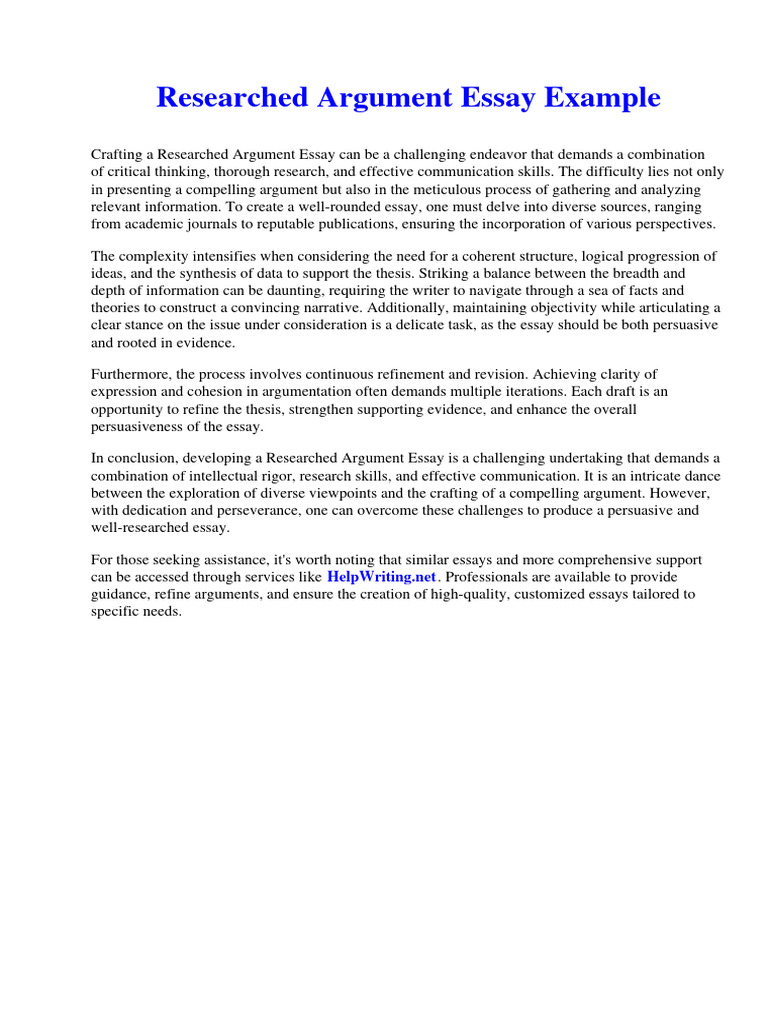 Researched Argument Essay Example | PDF | Television | Video