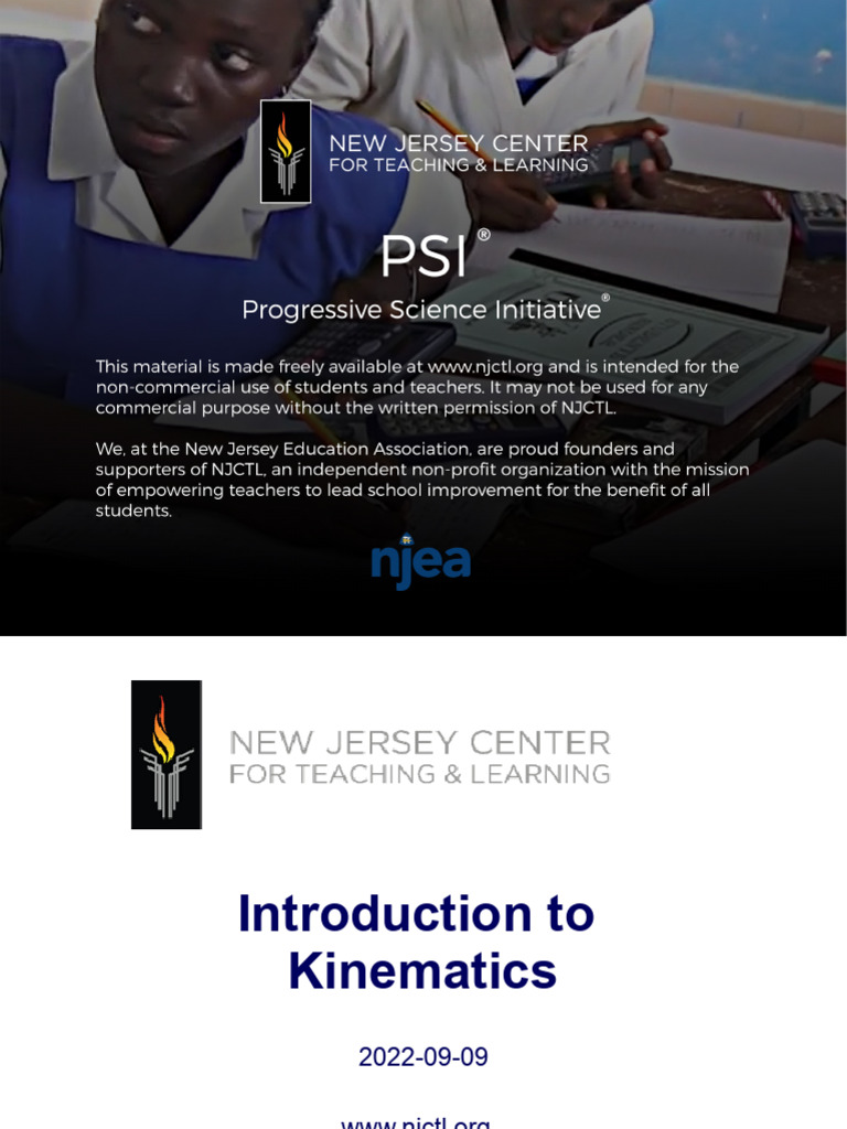 Abp Introduction To Kinematics Presentation 2023-10-17 | PDF | Velocity | Kinematics