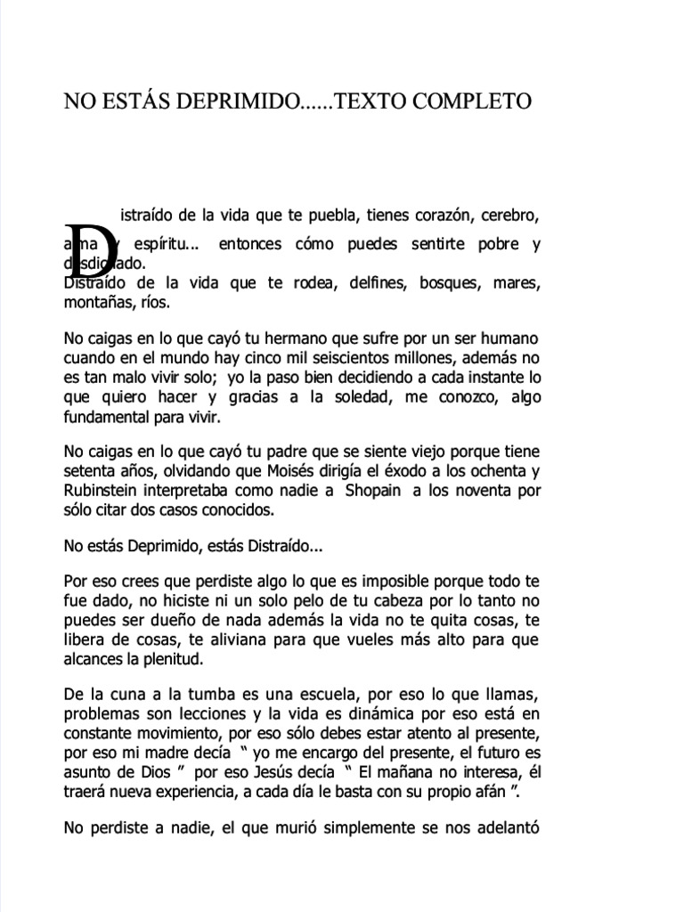 No Estás Deprimido, Estás Distraído | PDF | Amor | Perdón