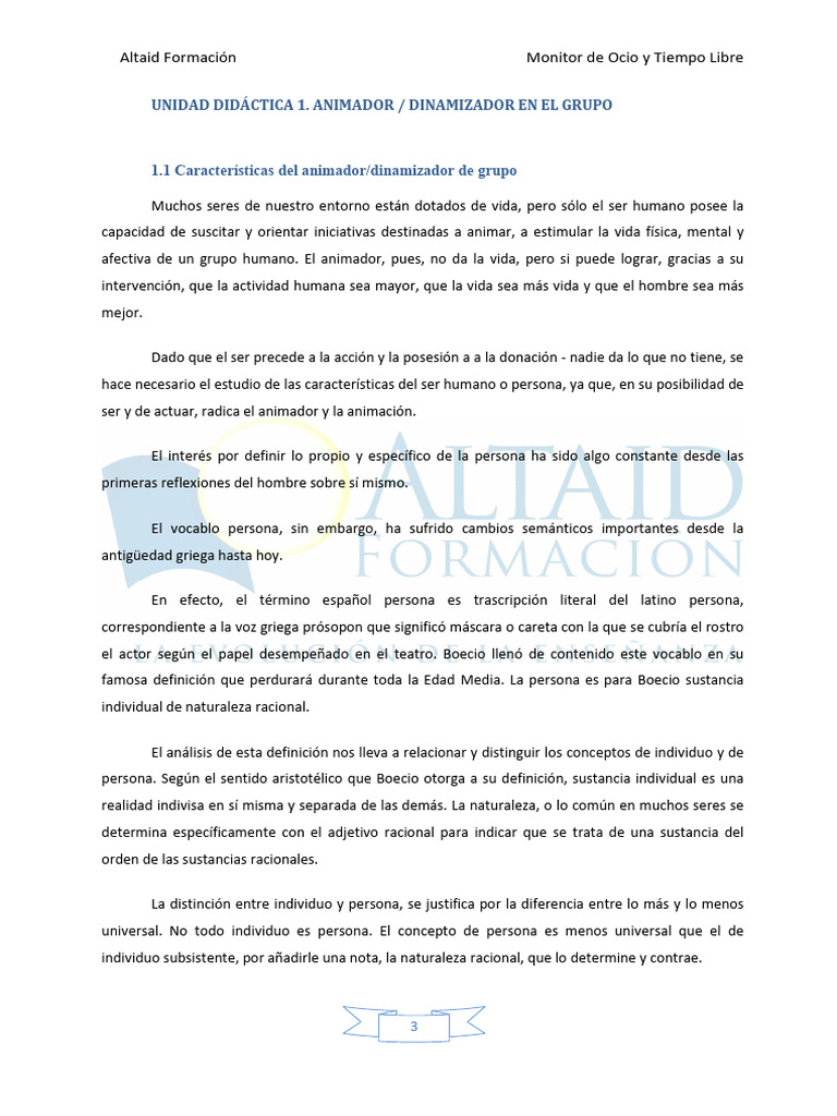 Características del Animador Sociocultural | PDF | Vejez | Adultos