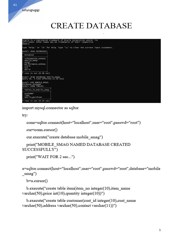 Mobile Shop | PDF | Databases | Menu (Computing)