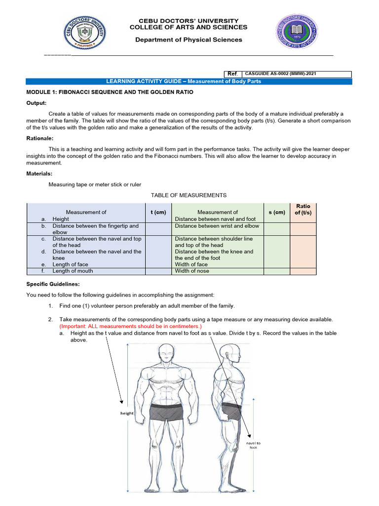 Module 1 Body Measurement Guidelines | PDF | Measurement | Length