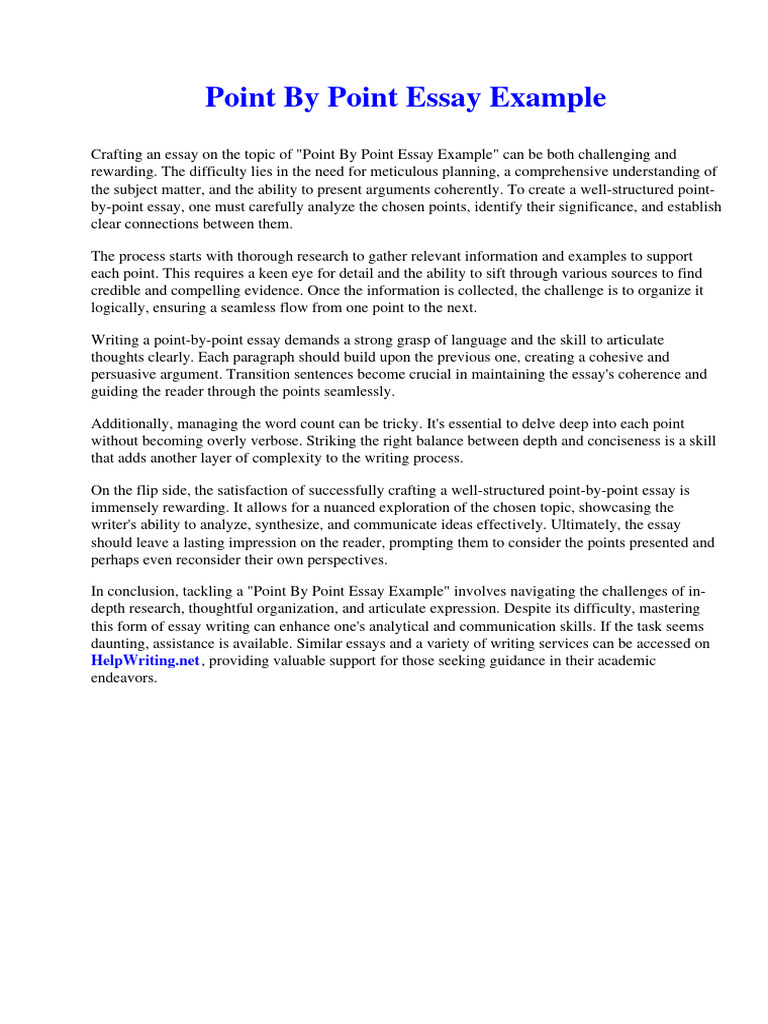 Point by Point Essay Example | PDF | Naval Mine