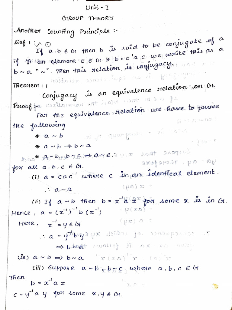 Abstract Algebra-Unit-1 | PDF