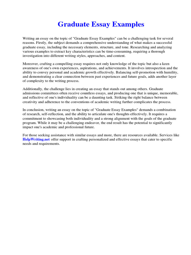 Graduate Essay Examples | PDF | Hamlet | Macbeth