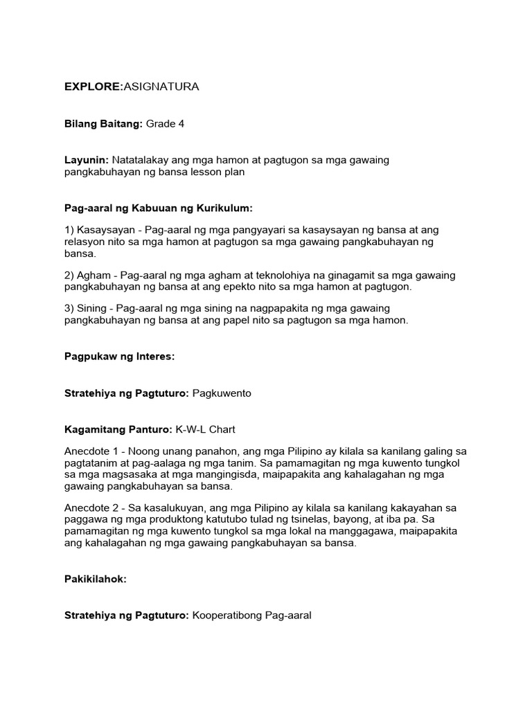 Lesson Plan | PDF