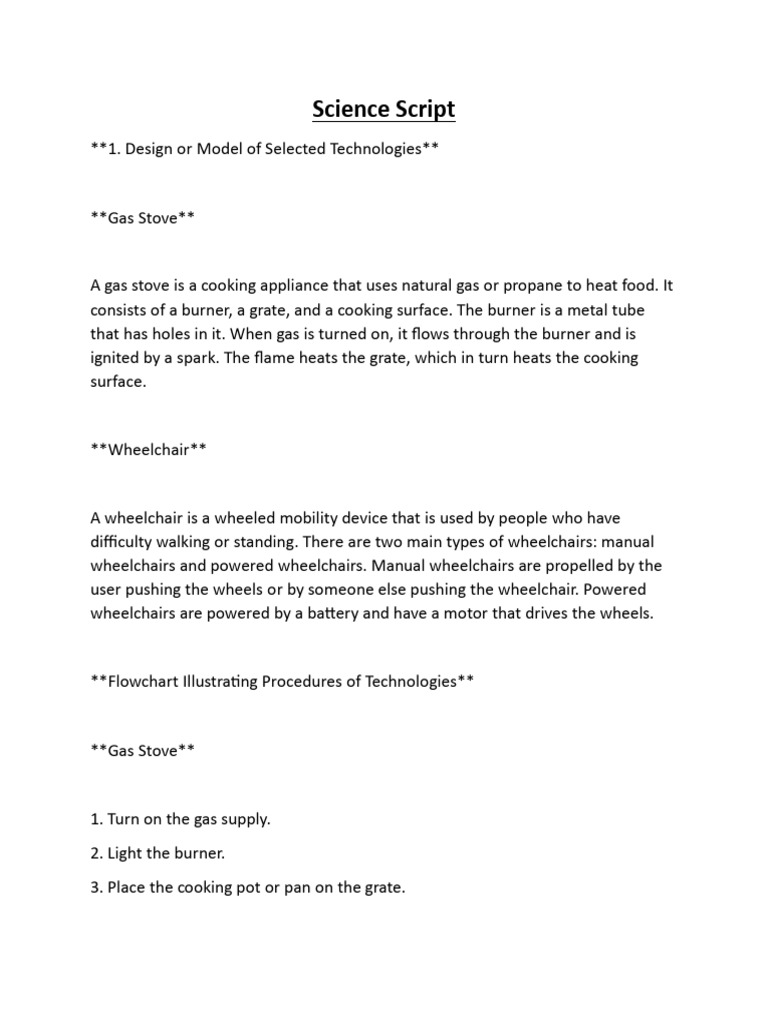 Science Script | PDF