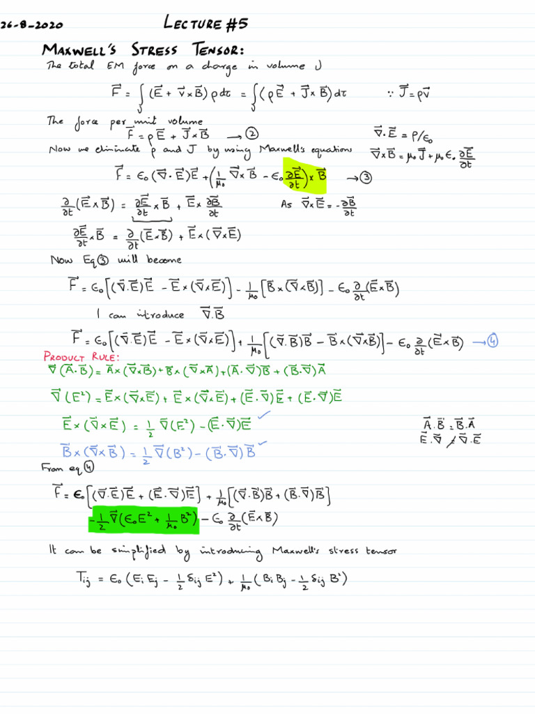 Lecture-5 Tensor | PDF