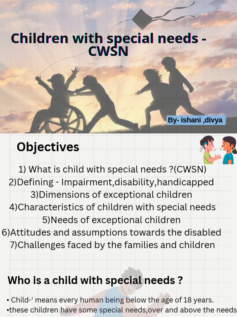Children With Special Needs (CWSN) | PDF | Disability | Learning Disability