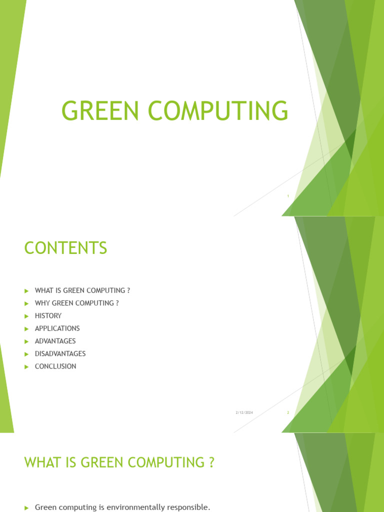 Green Computing Final | PDF | Electronic Waste | Computing