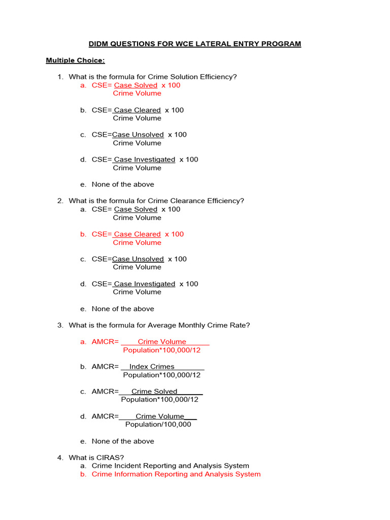 PNP Lateral Entry Exam Formulas | PDF | Affidavit | Child Pornography