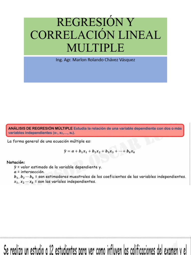 Regresión Lineal Multiple | PDF