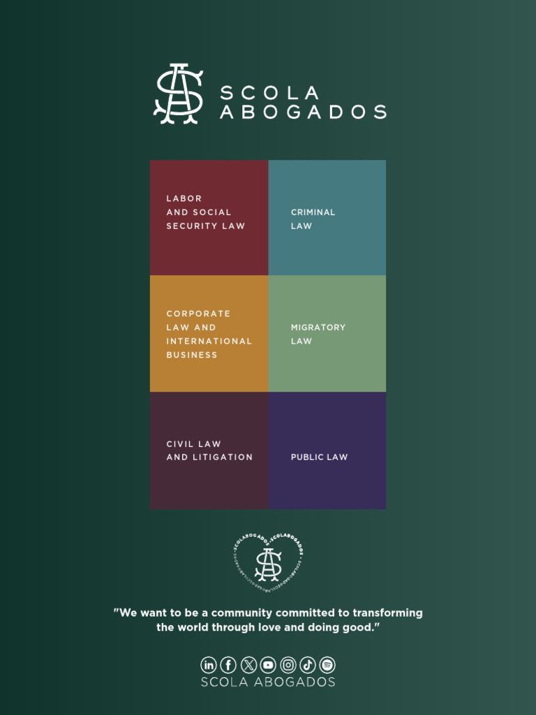 Brochure Scola Abogados 2024 Ingles Actualizado | PDF | Due Diligence | Justice