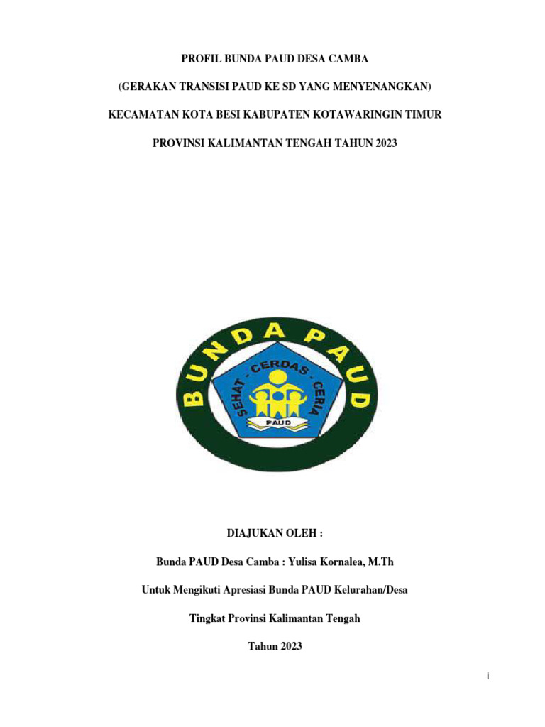 Profil Bunda PAUD Desa Camba 2023 | PDF | Ilmu Sosial | Kesehatan Holistik