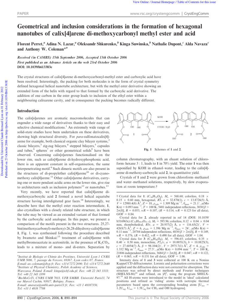 2006 CrystEngComm | PDF | Chemistry | Chemical Compounds