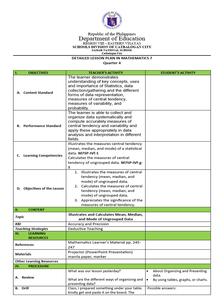 Mean Median And Mode Pdf Mean Mode Statistics