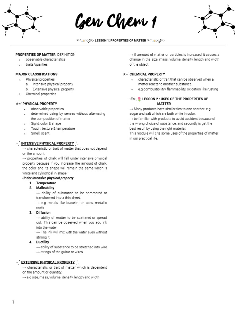 Chemistry Notes | Download Free PDF | Matter | Ductility