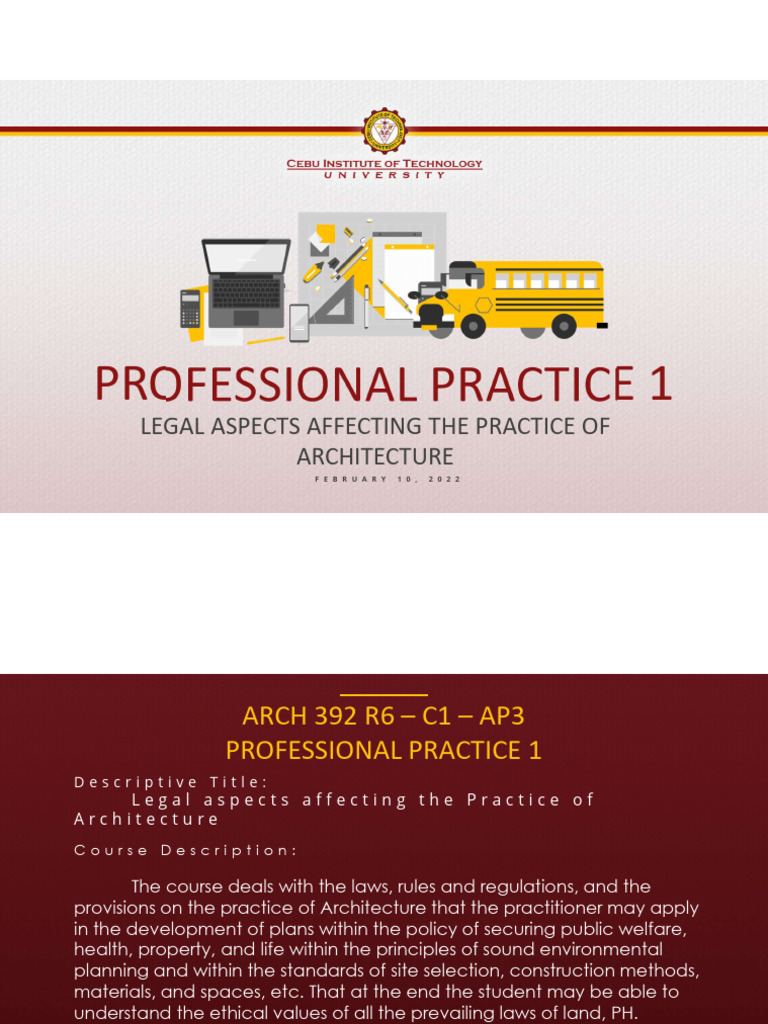ARCH 392 PROF PRAC 1 Pres 1 | PDF | Kyoto Protocol | Environmental Law