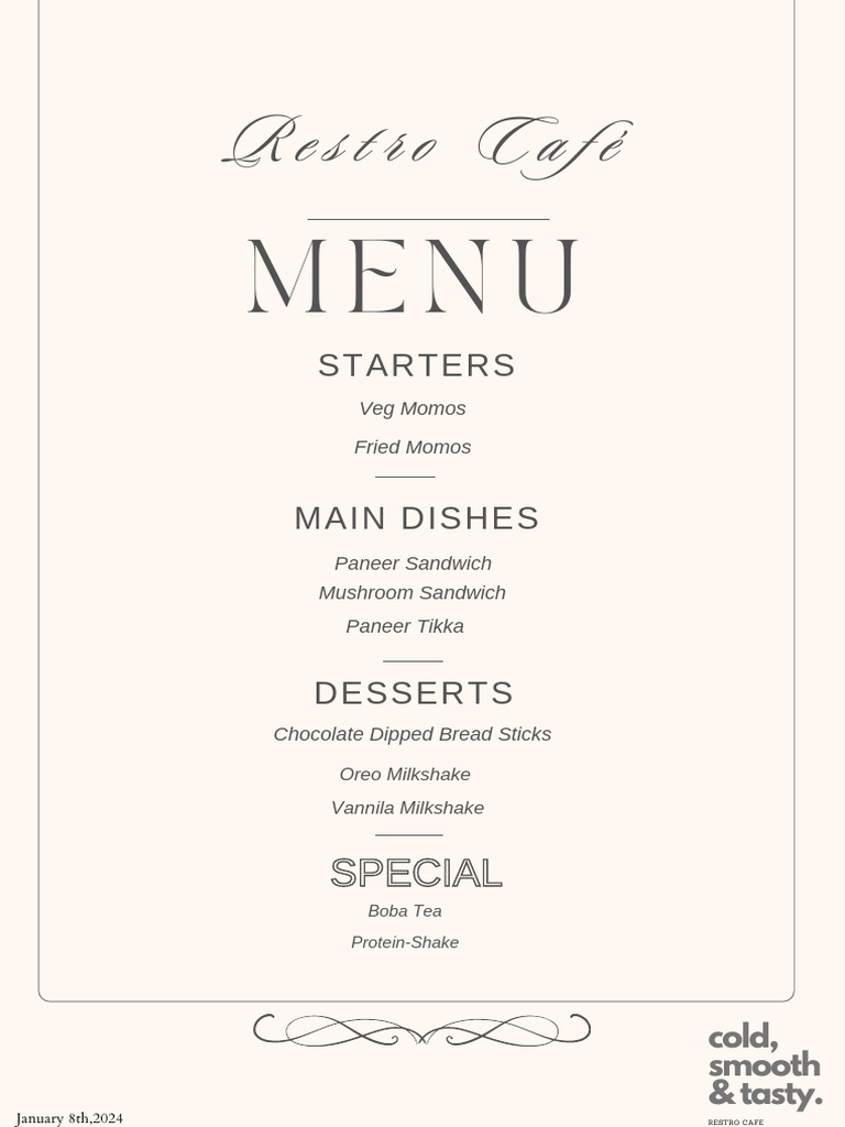 Food Fare Menu | PDF