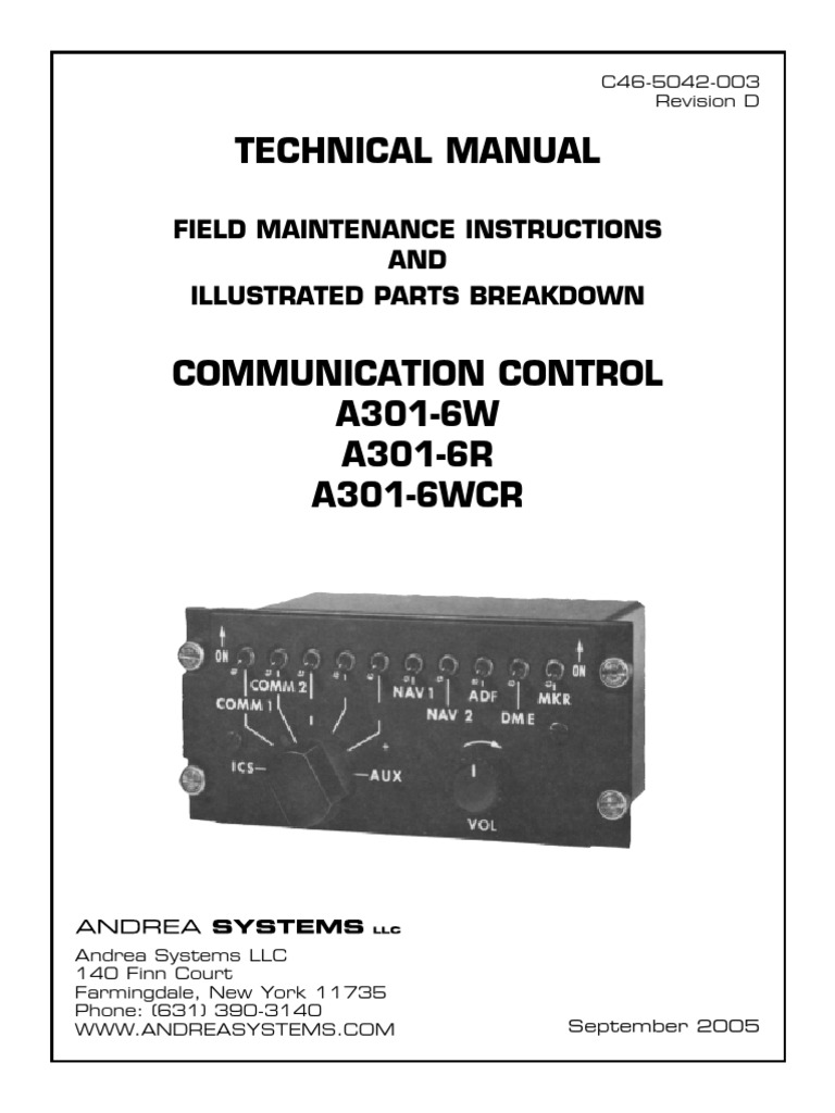 A301-6W - 6R - 6WCR Tech Man REV. D1 | PDF | Microphone | Headphones