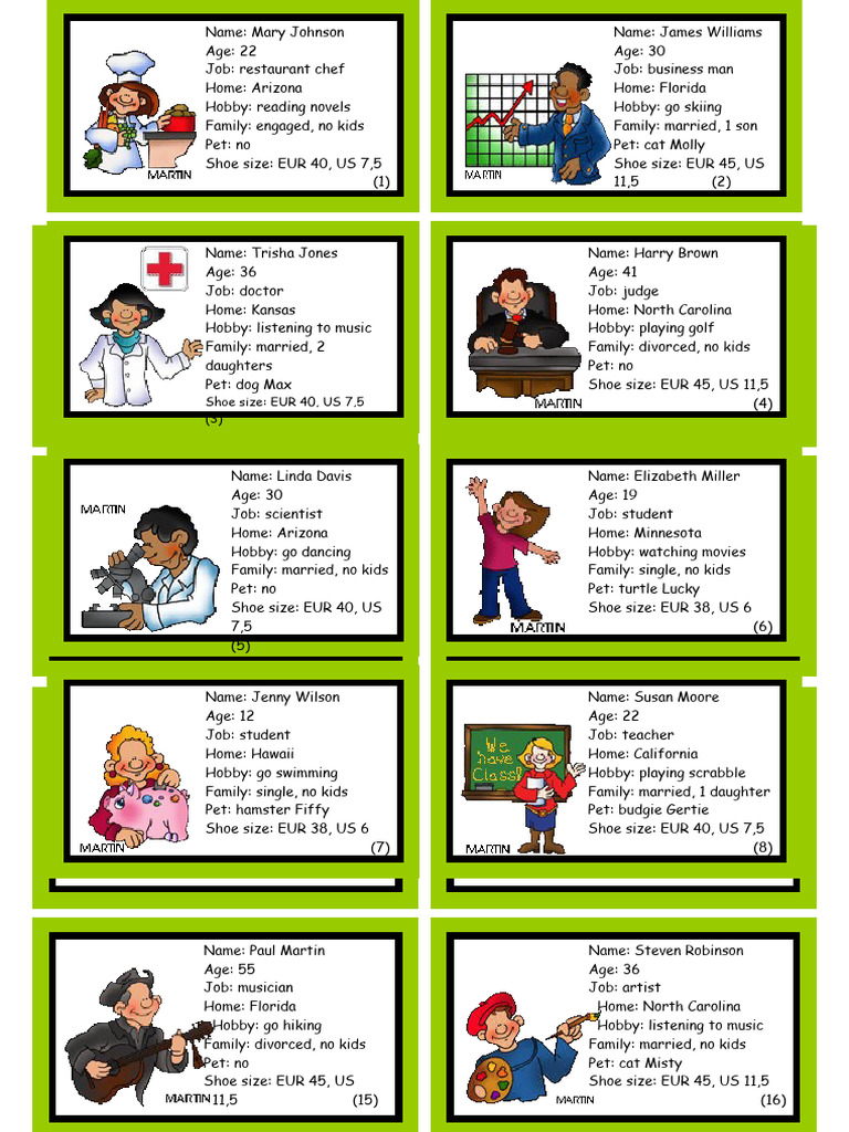 Conversation Cards Roleplay | PDF