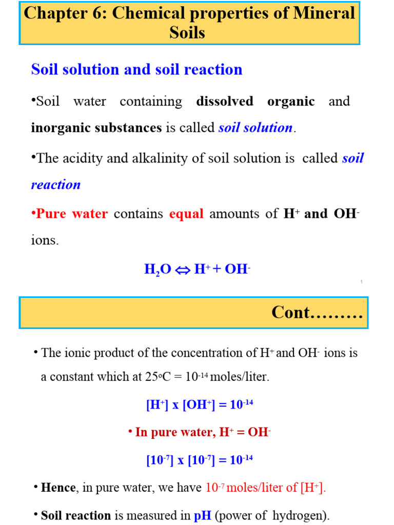 Chemical Properties of Mineral Soils | PDF | Ph | Soil