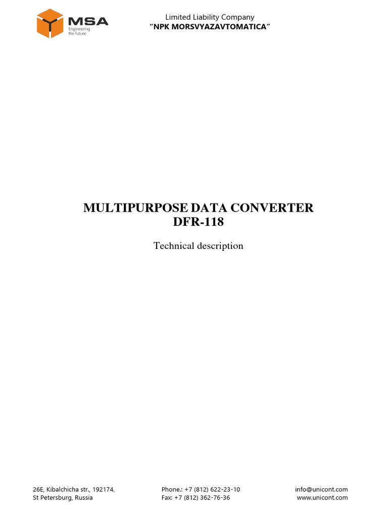 DFR-118 Manual Tech en | PDF | Bit Rate | Parameter (Computer Programming)