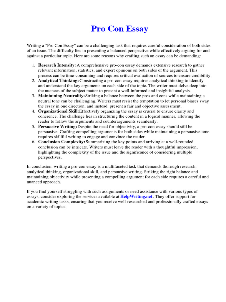 Pro Con Essay | PDF | Dracula | Essays