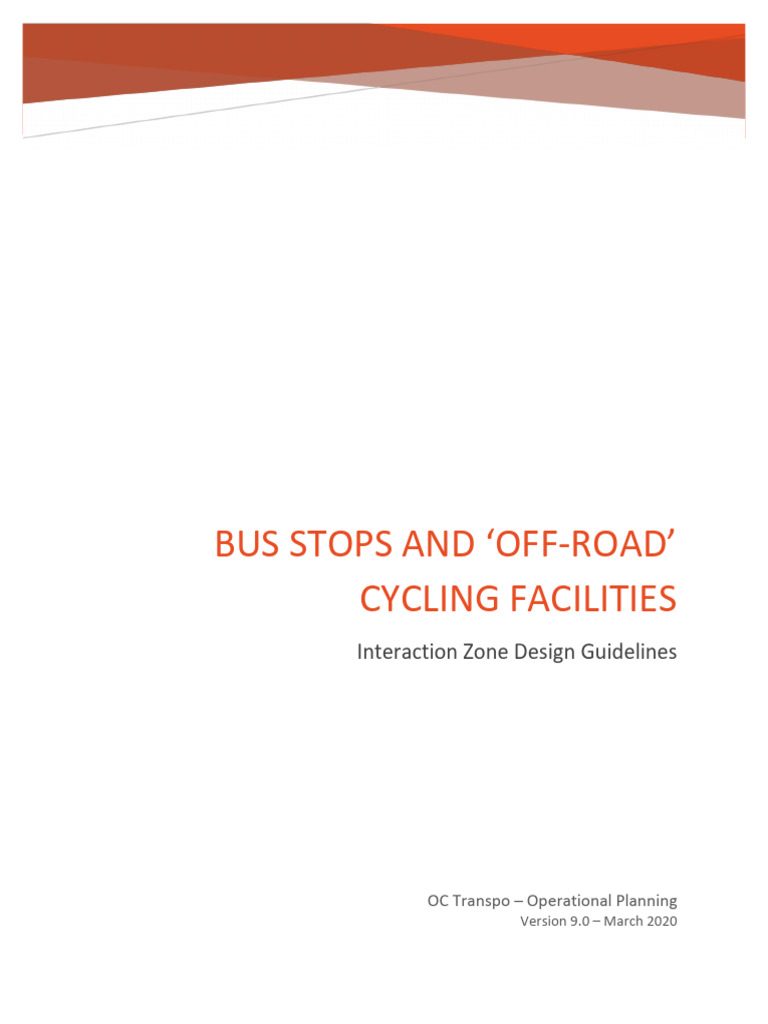 Bus Stops and Bike Lanes - DRAFT FINAL - v9 | PDF | Cycling Infrastructure | Transport