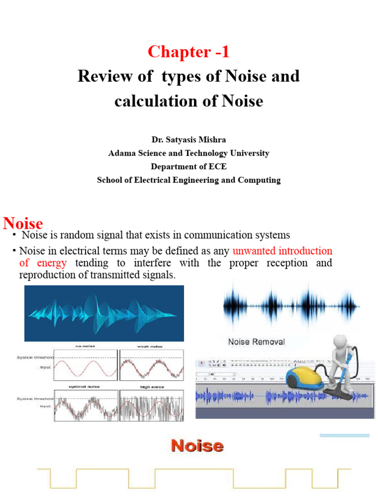 Chapter 1, Noise | PDF | Spectral Density | Electrical Resistance And Conductance