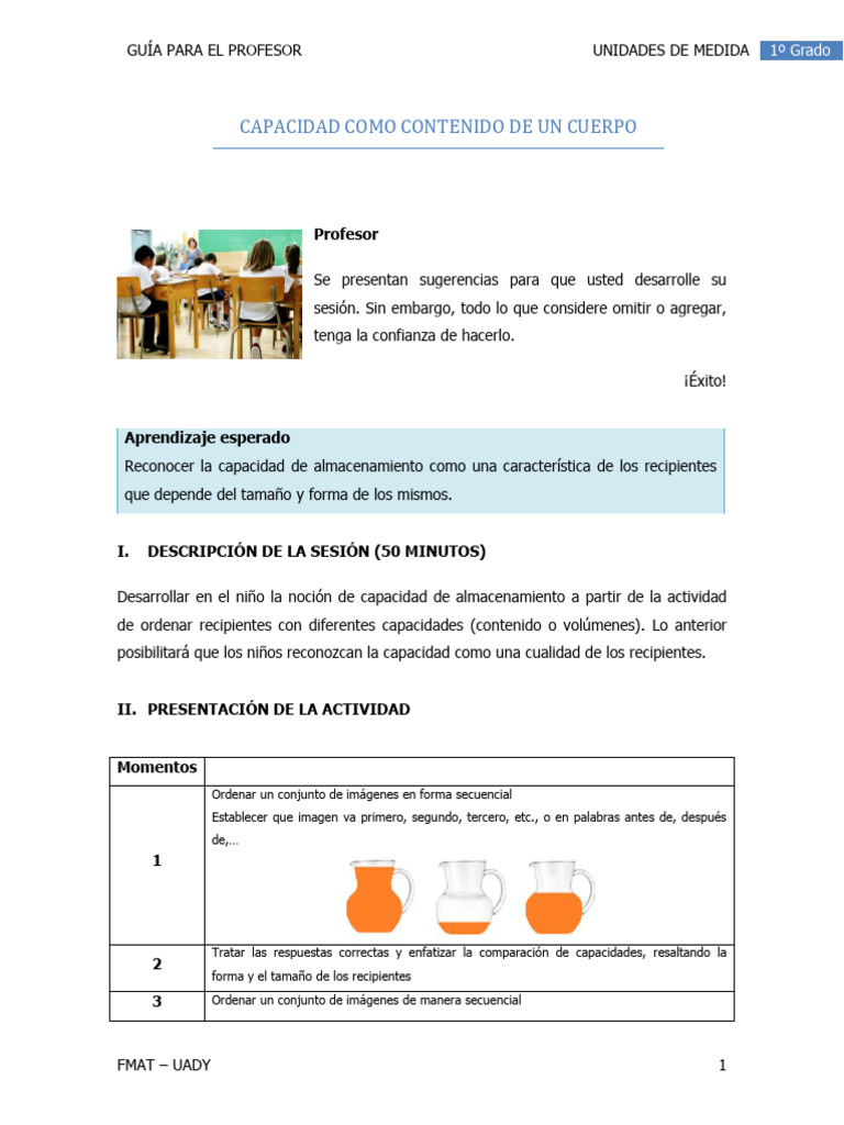 Recipientes y su capacidad para niños | PDF | Cognición | Ciencia cognitiva