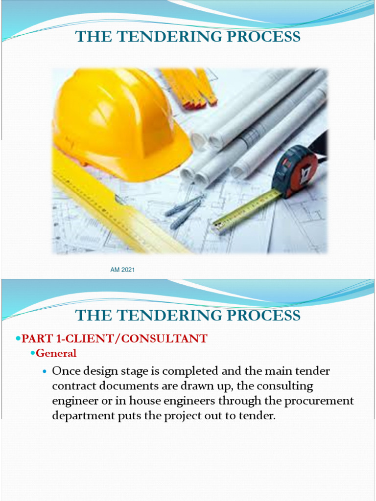 7 Tender Process | PDF | Procurement | General Contractor