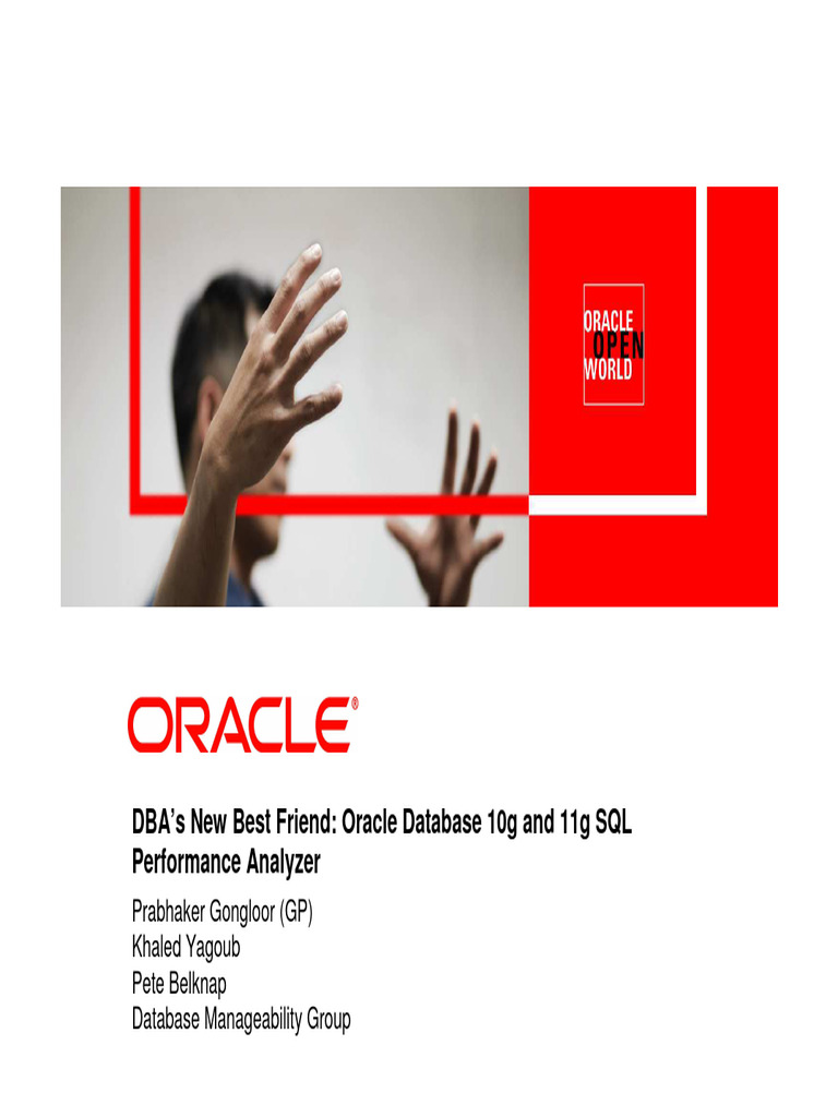 DBA's New Best Friend Oracle Database 10g and 11g SQL Performance Analyzer | PDF | Databases | Sql