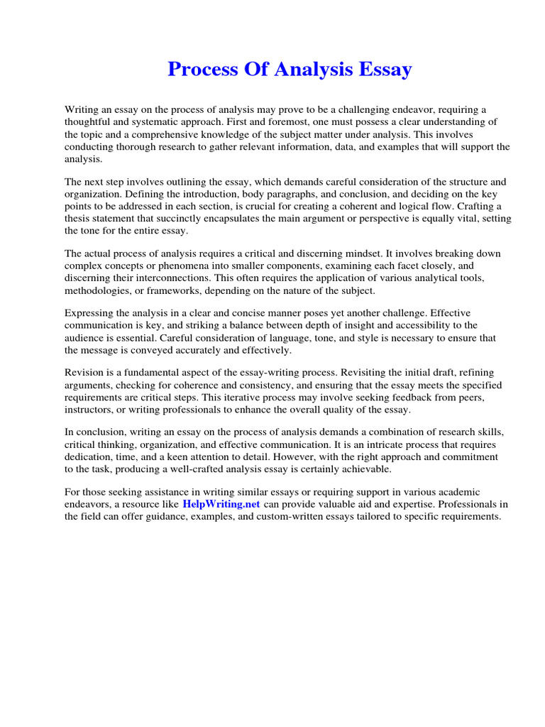 Process of Analysis Essay | PDF | Essays | The Great Gatsby