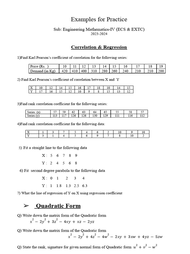 Engineering Math Practice Problems | PDF | Applied Mathematics ...