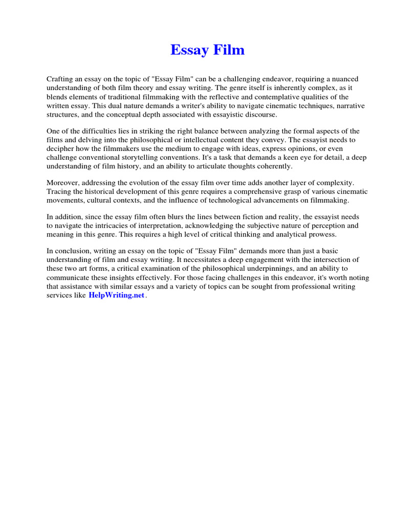 Essay Film | PDF | Surrogacy | Essays