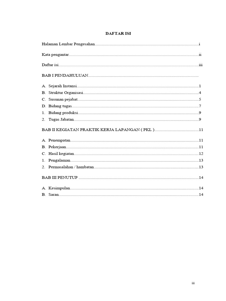 Daftar Isi | PDF