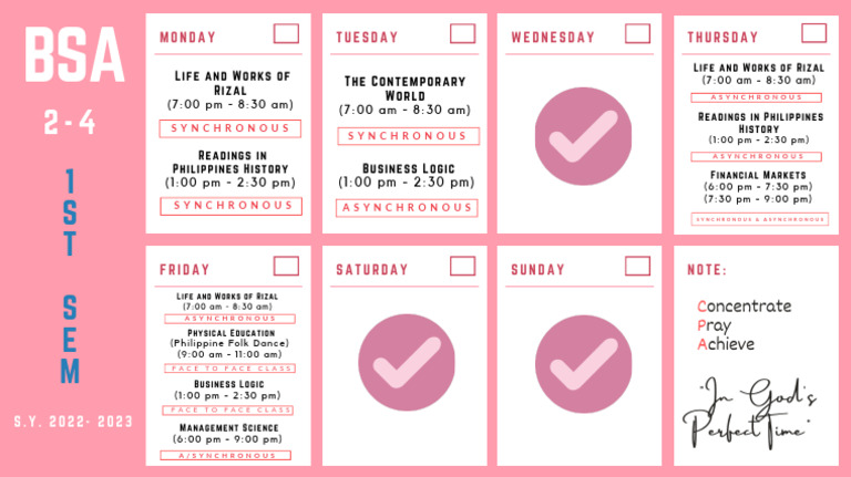 (2nd Year) Colorful Illustrated Weekly Calendar | PDF