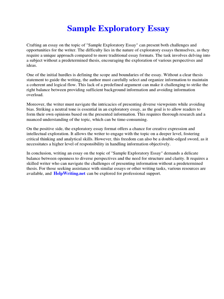 Sample Exploratory Essay | Download Free PDF | Luciferase