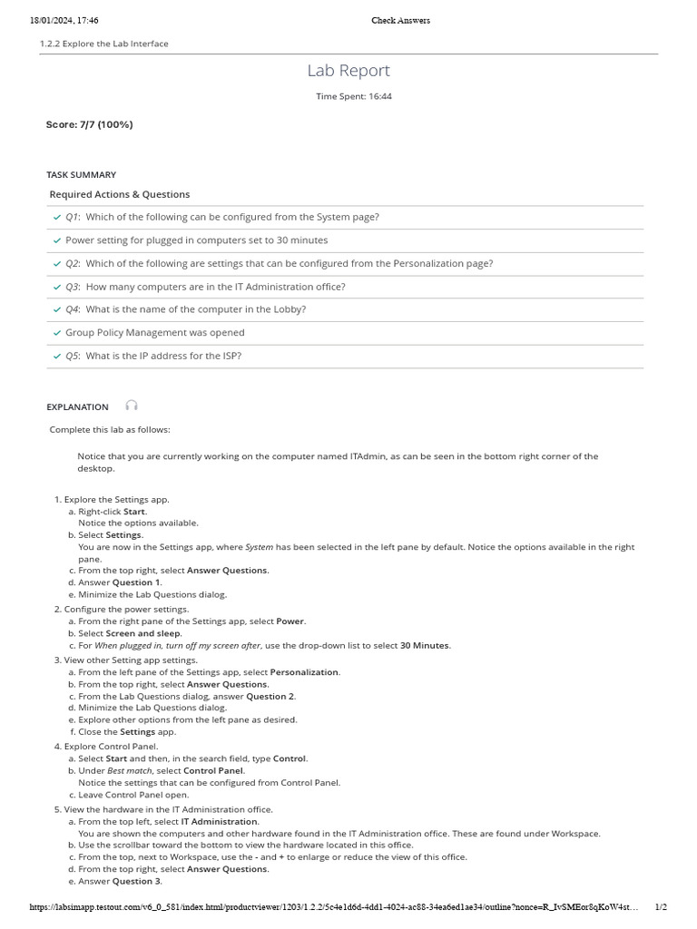 Explore The Lab Interface | PDF | Hyper V | Microsoft Windows