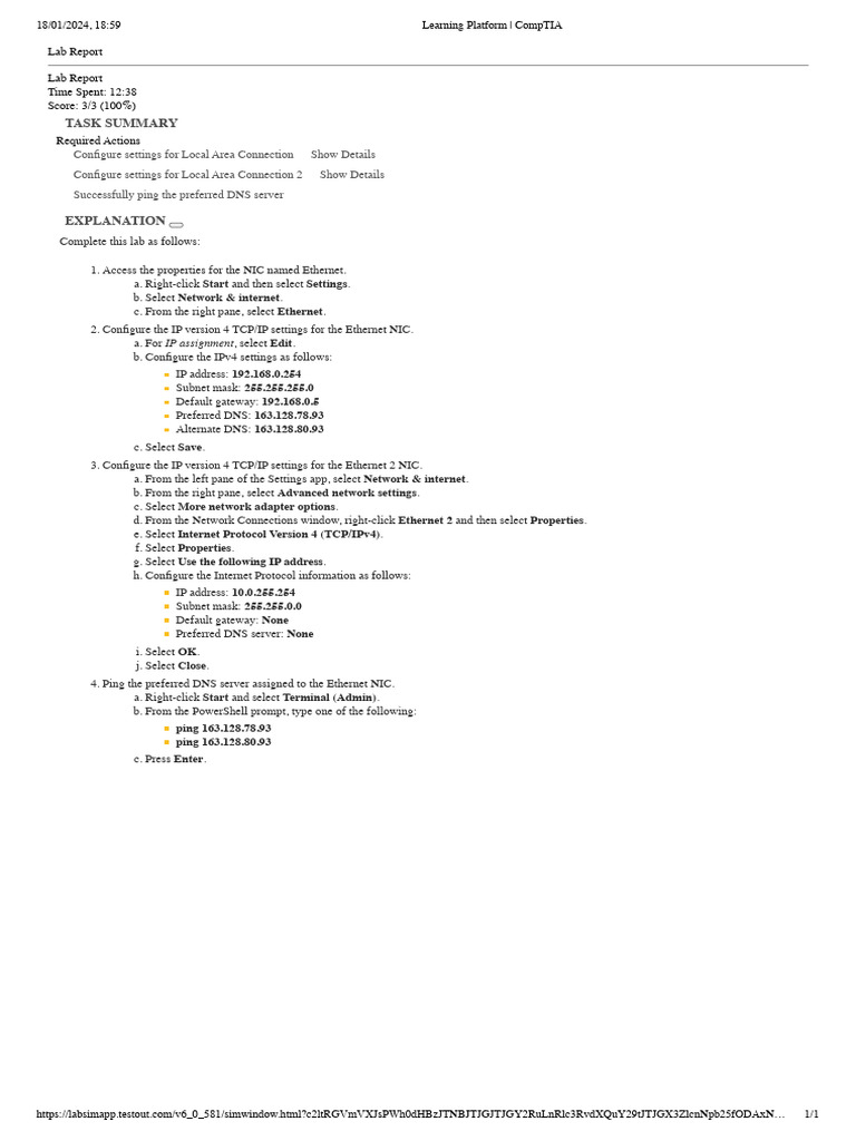 Configure IP Addresses | PDF | Ip Address | Internet Protocols