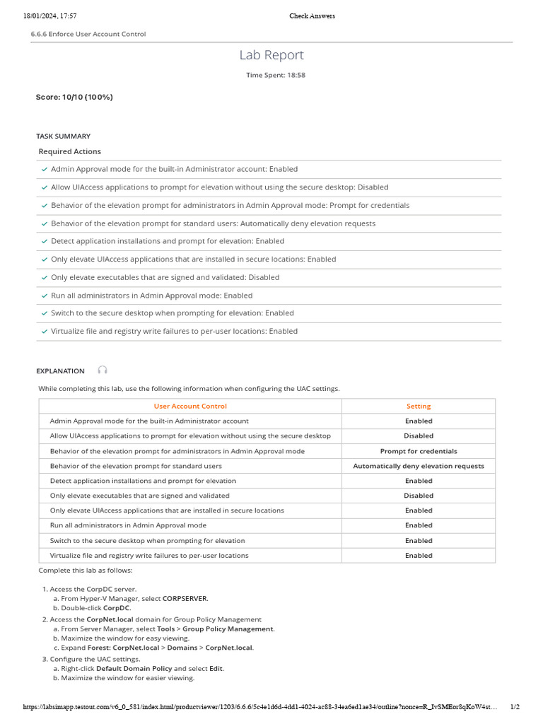 Enforce User Account Control | PDF | Computer Science | Software