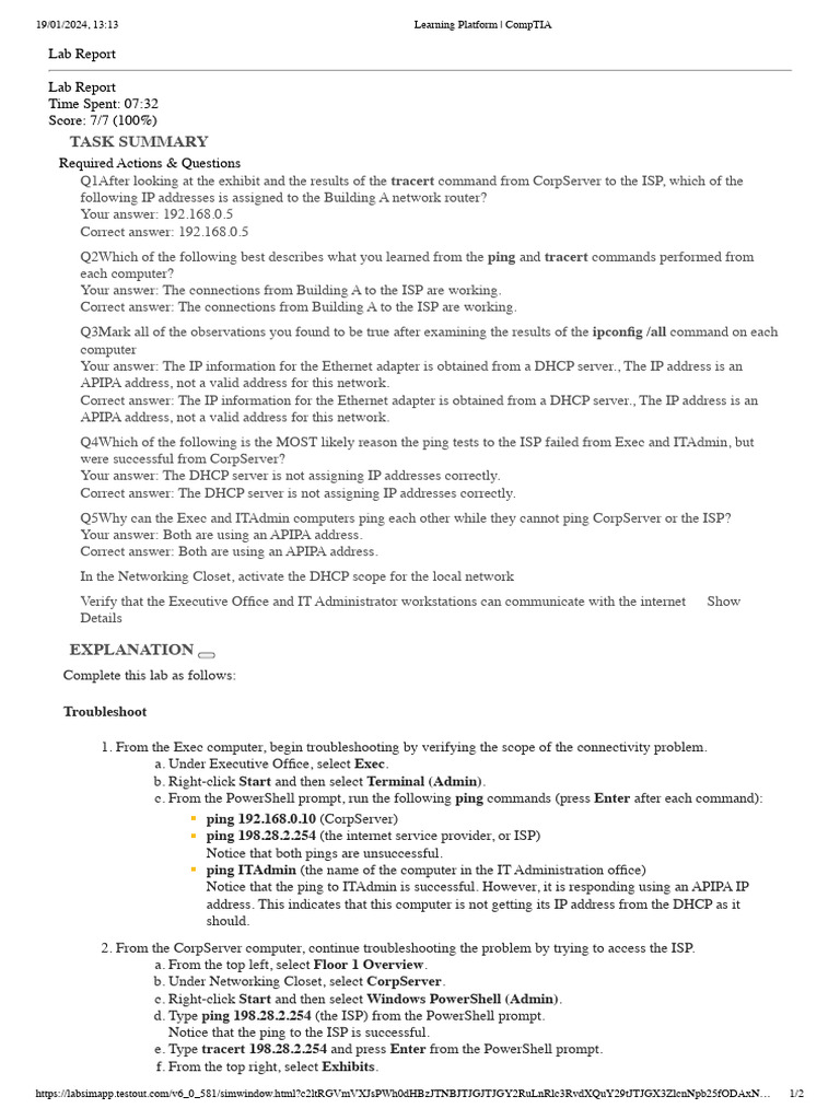 Troubleshoot IP Configuration 2troubleshoot IP Configuration 2 | PDF | Ip Address | Computer Network