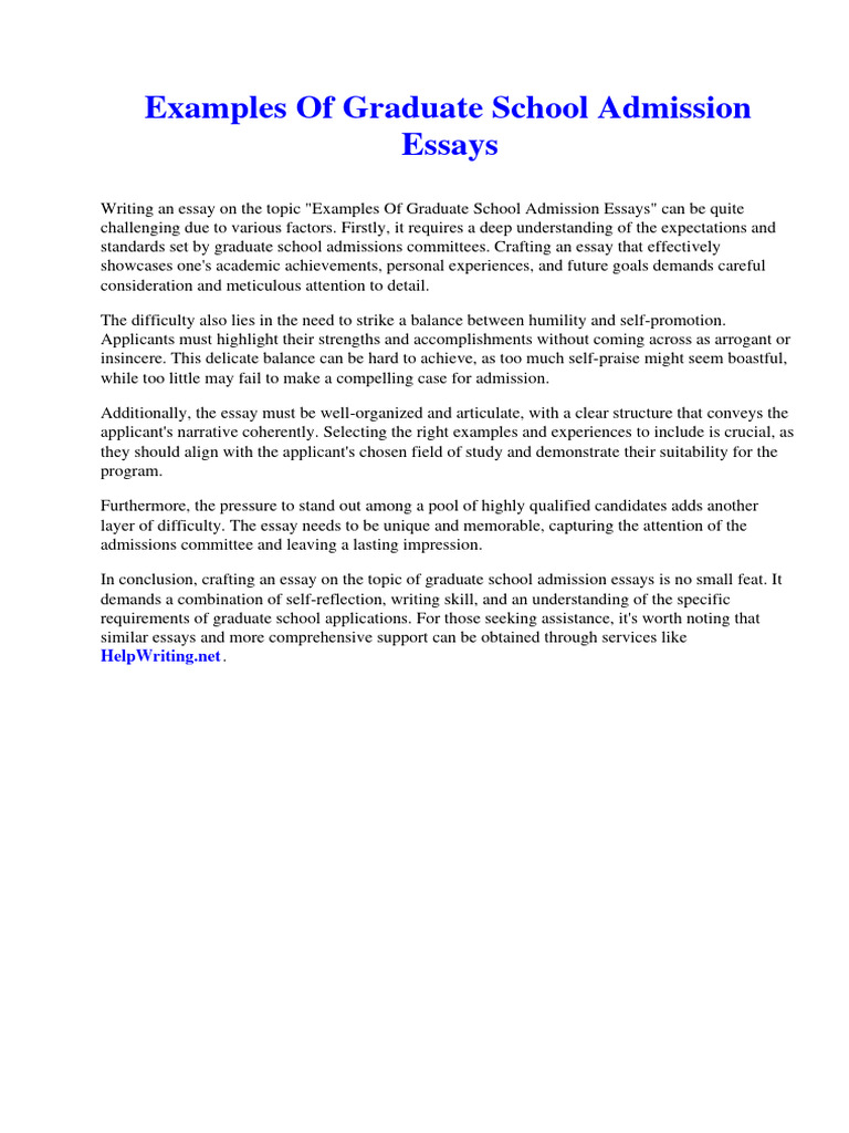 Examples of Graduate School Admission Essays | PDF | Microscopy | Angular Resolution